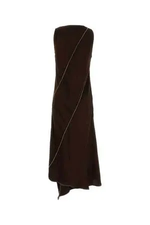 JIL SANDER Satin Dress - Brown