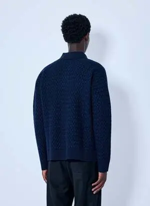 Bottega Veneta Wool Intrecciato Sweater - Blue