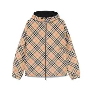 Burberry Neutrals Jackets Hooded Jackets - Cream