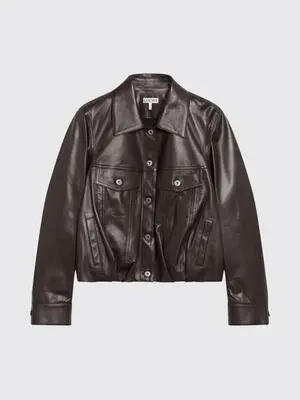 Loewe Lambskin Leather Jacket - Brown