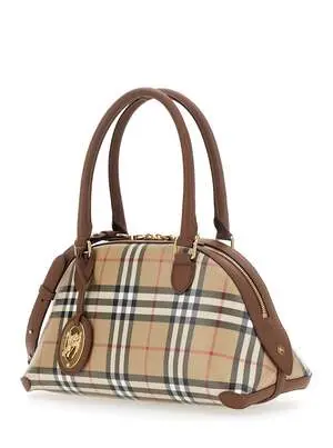 Burberry Primrose' Beige Handbag With Ekd Leather Tag And Adjustable And Removable Strap In Check Canvas For - Multicolor