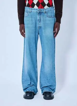 Miu Miu Five-pocket Washed Denim Jeans - Blue