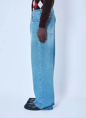 Miu Miu Five-pocket Washed Denim Jeans