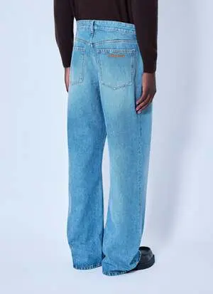 Miu Miu Five-pocket Washed Denim Jeans