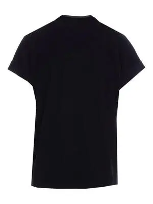 Brunello Cucinelli Monili Trim V-neck Cotton T-shirt - Black