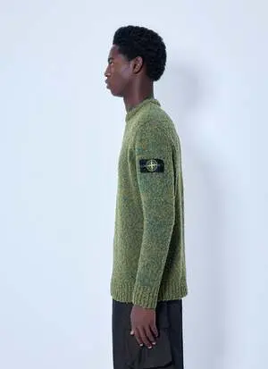Stone Island Crewneck Textured Knit Sweater