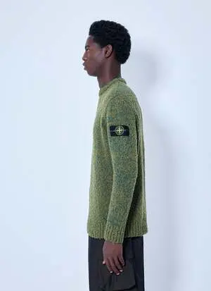 Stone Island Textured Knit Sweater - Green