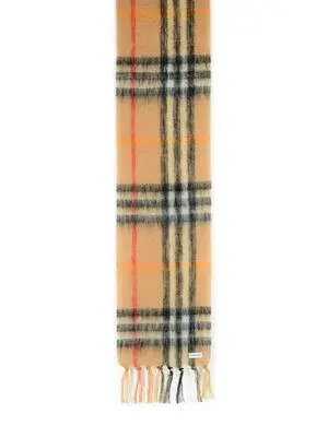 Burberry Beige Mohair And Wool Scarf - Cream