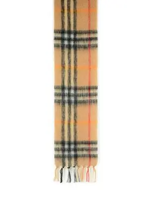 Burberry Beige Mohair And Wool Scarf - Cream
