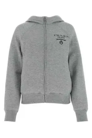 Prada PRADA Cashmere Blend Down Jacket Gray