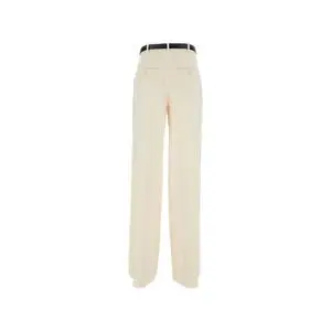 Max Mara Neutrals Trousers Straight Trousers