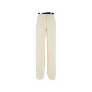 Max Mara Neutrals Trousers Straight Trousers - Cream