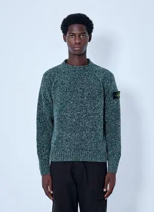 Stone Island Knitted Crewneck Sweater - Green