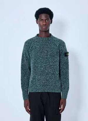 Stone Island Knitted Crewneck Sweater - Green