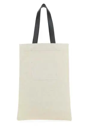 JIL SANDER Sand Canvas Shopping Bag