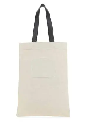 JIL SANDER Sand Canvas Shopping Bag - Brown