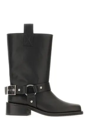 GANNI Mid Calf Buckled Boots - Multicolor