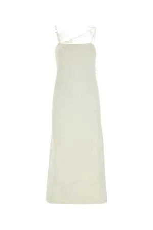 JIL SANDER Ivory Viscose Blend Dress - White