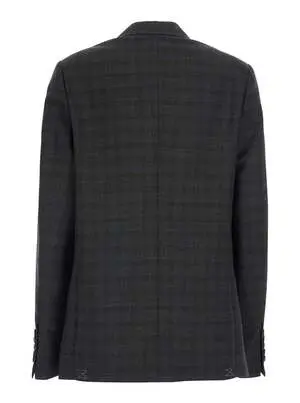 Dries Van Noten Checked Wool Double-breasted Jacket - Multicolor