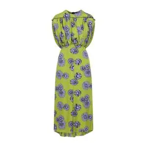 LANVIN Printed Draped Top Dress