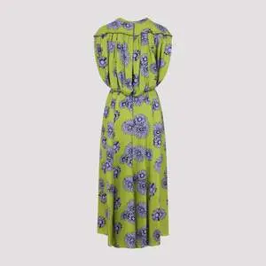 LANVIN Printed Draped Top Dress