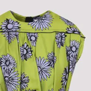 LANVIN Printed Draped Top Dress