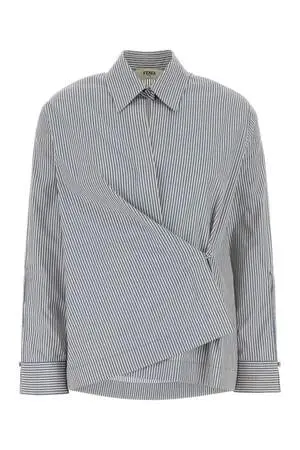 Fendi Embroidered Poplin Shirt - Multicolor