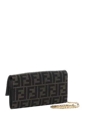 Fendi Ff Canvas Crossbody Bag - Brown