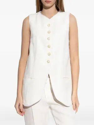Etro Linen Button-down Waistcoat