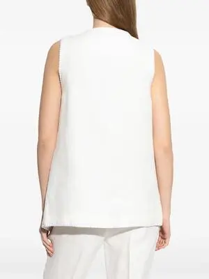 Etro Linen Button-down Waistcoat