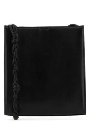 JIL SANDER Leather Medium Tangle Shoulder Bag - Black