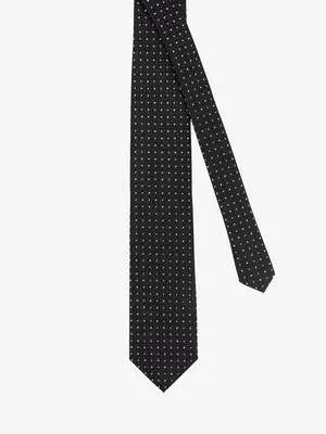 TOM FORD Silk Tie With Geometric Pattern