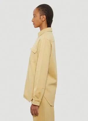 JIL SANDER Half-zip Wool Mélange Shirt