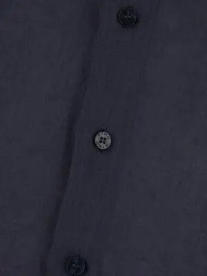 Etro Linen Shirt With Pegaso Embroidery - Blue