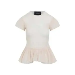 Simone Rocha Sheer Ballet Peplum Top - Multicolor