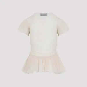 Simone Rocha Sheer Ballet Peplum Top - Multicolor
