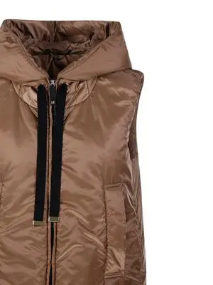 Max Mara Silk & Nylon Down Vest - Multicolor