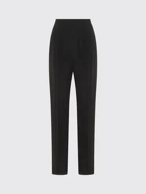Saint Laurent Silk Tailored Trousers - Black
