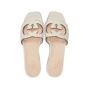 Gucci Leather Sandals - White