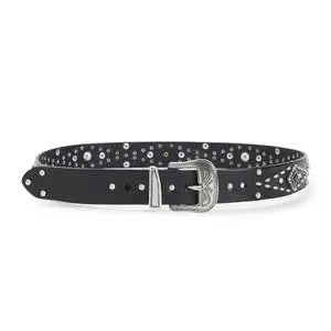 GOLDEN GOOSE Studded Belt - Black
