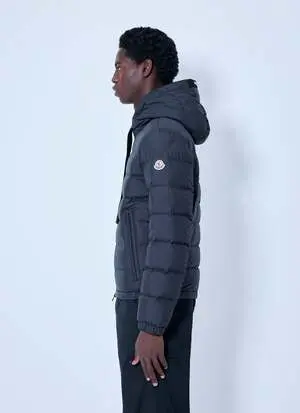 Moncler Zeflor Hooded Down Jacket - Black