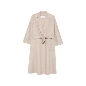 Max Mara Single Breasted Cashmere Coat - Cream
