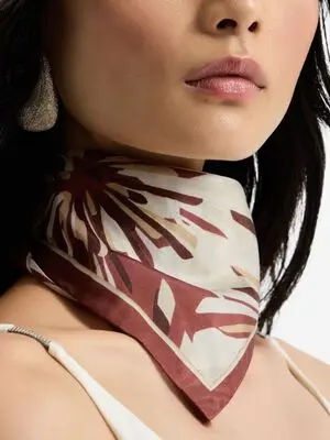 Brunello Cucinelli Printed Silk Foulard