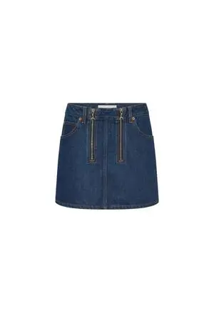 MARINE SERRE Denim Mini Skirt - Multicolor