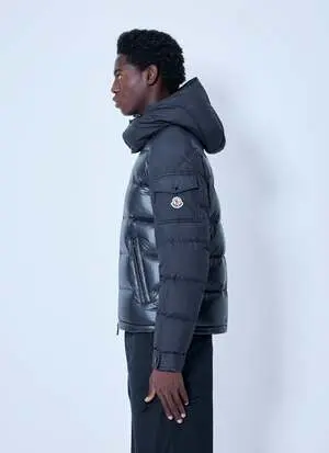 Moncler Maya Hooded Down Jacket - Black