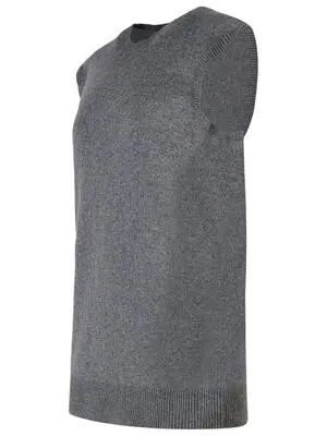 Stella McCartney Sleeveless Grey Cashmere Sweater