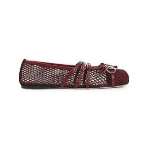 Gucci Mesh Ballerinas - Red