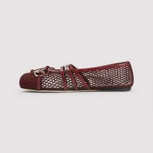 Gucci Mesh Ballerinas - Red