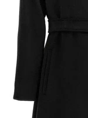 Max Mara Wool Robe Coat - Black