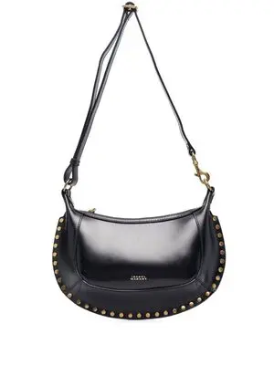 Isabel Marant Étoile Oskan Moon Studded Shoulder Bag - Black